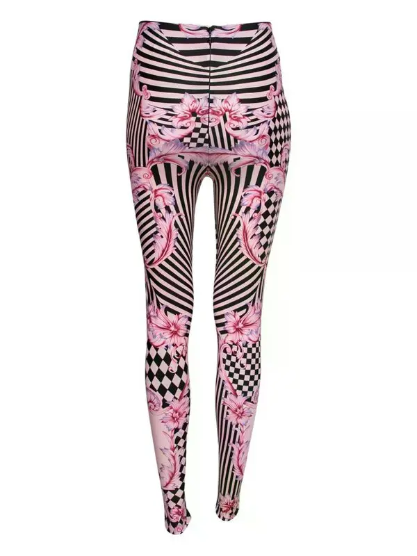 Versace Barocco Stripe Leggings