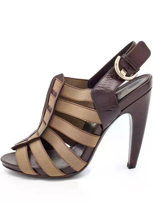 SERGIO ROSSI Leather Slingback Sandals