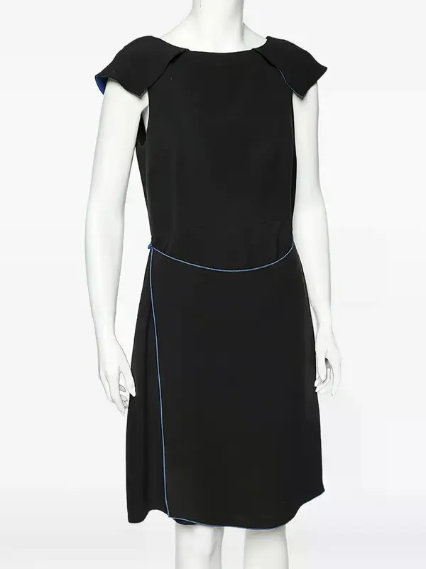 Giorgio Armani Wrap-Detail Silk Dress - Black | Editorialist