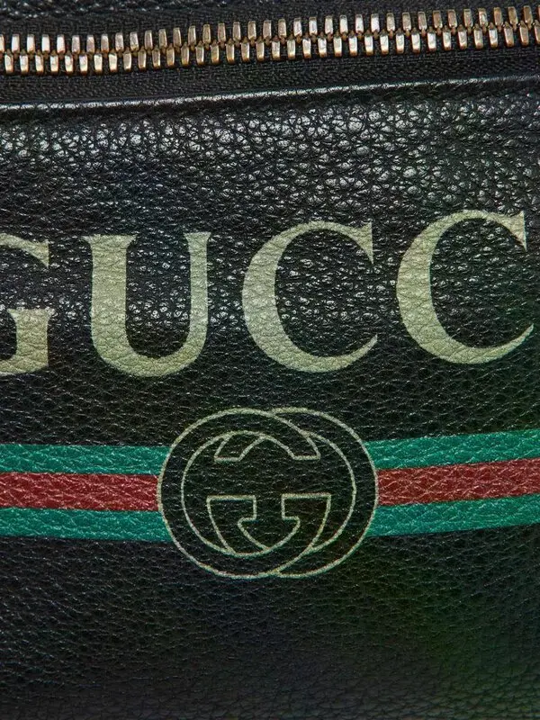 Gucci 2024 Logo Leather Belt Bag - Black