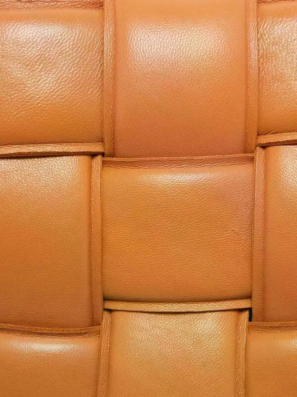 Bottega Veneta 2024 Cassette Chain Intrecciato Shoulder Bag - Brown