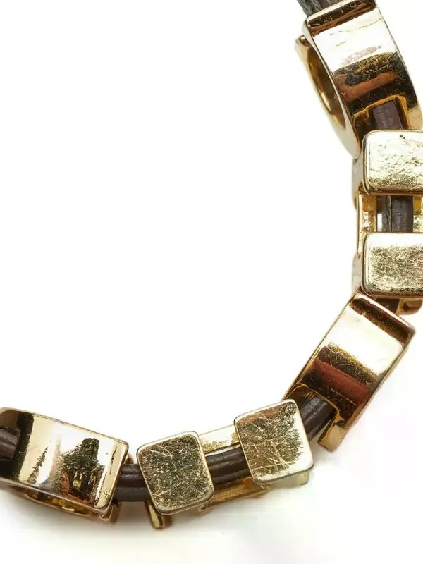 Carolina Herrera Logo-plaque Leather Bracelet