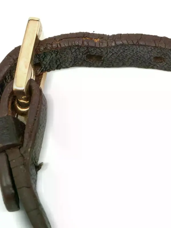Carolina Herrera Logo-plaque Leather Bracelet