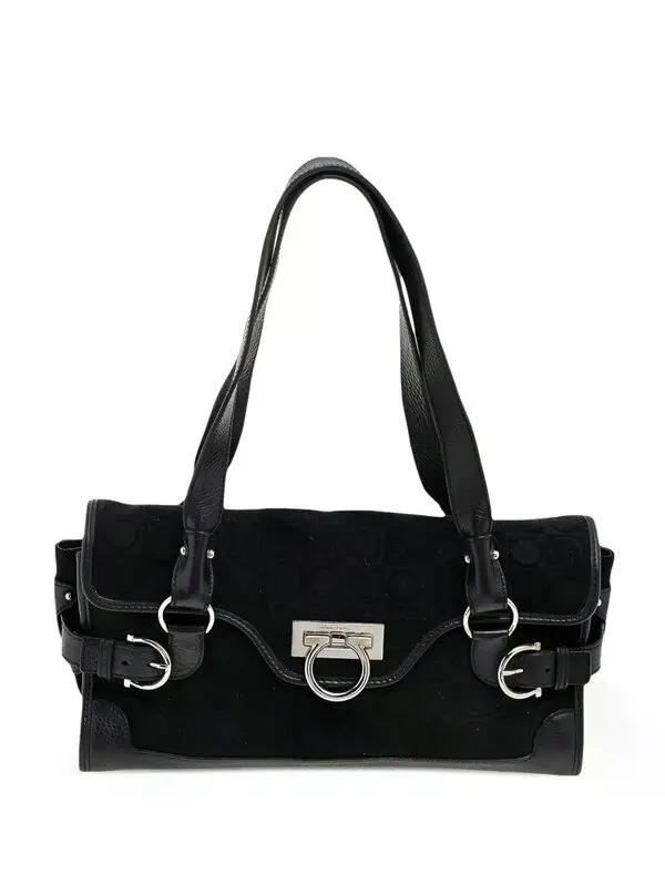 FERRAGAMO Gancini Leather Shoulder Bag