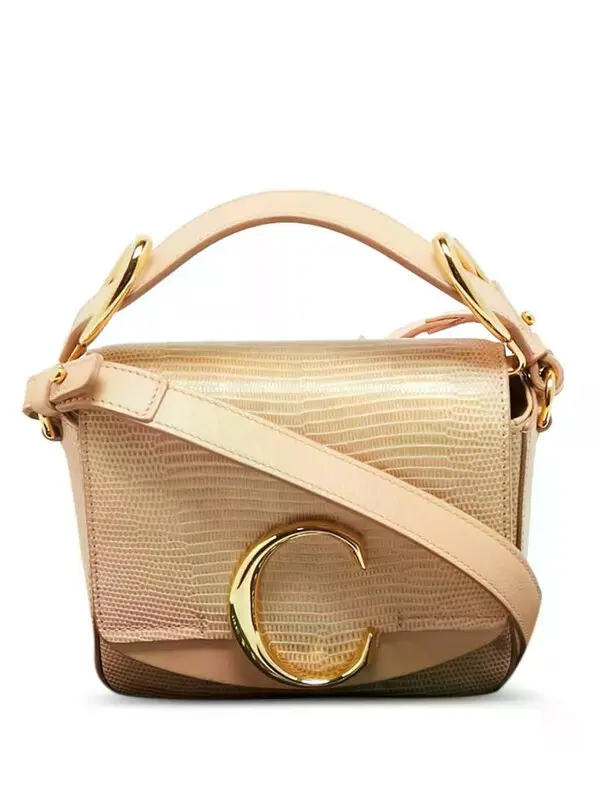 Chloé Mini C Lizard-embossed Cross Body Bag