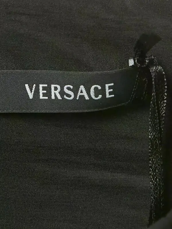 Versace Silk Slit Pencil Skirt