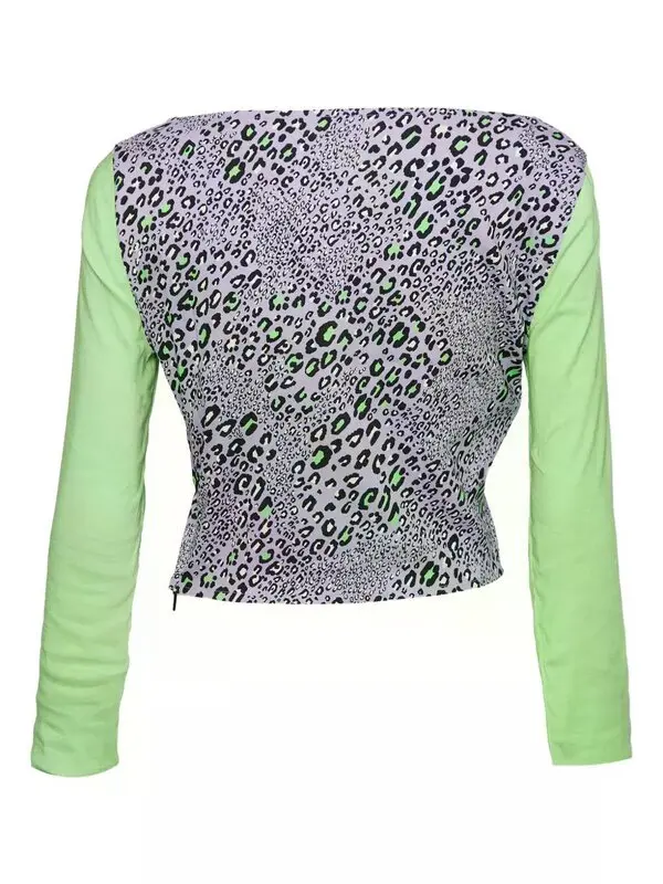 Versace Leopard-print Long-sleeve Top