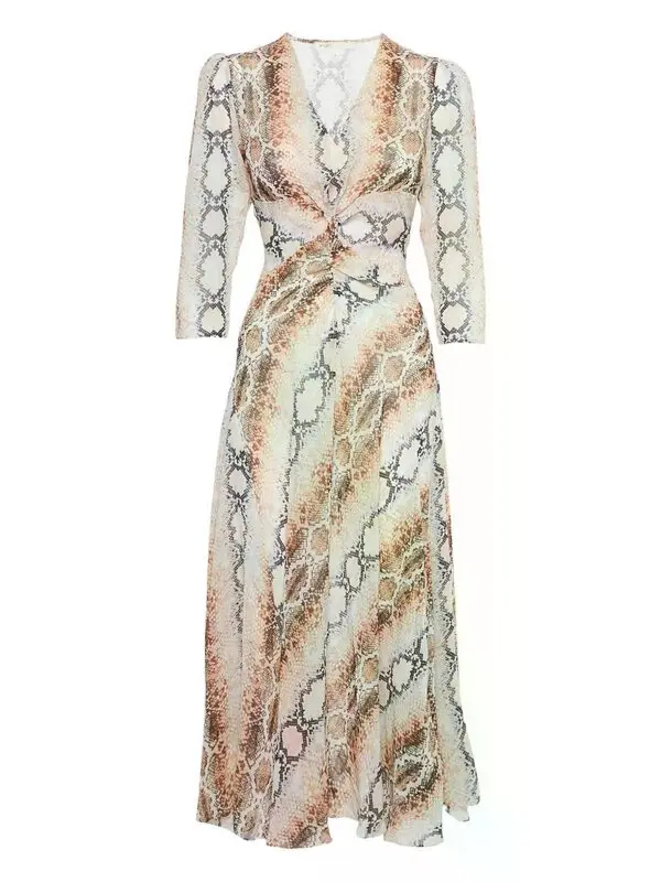 Maje Twist Snake-print Dress
