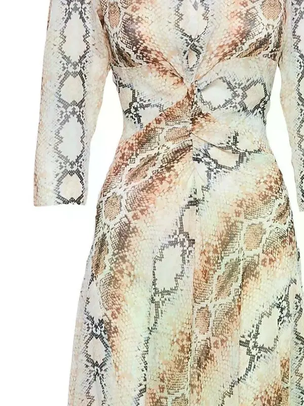 Maje Twist Snake-print Dress