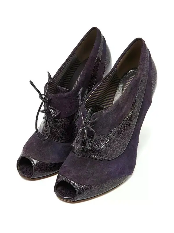 Moschino Panelled Peep-toe High Heel Boots