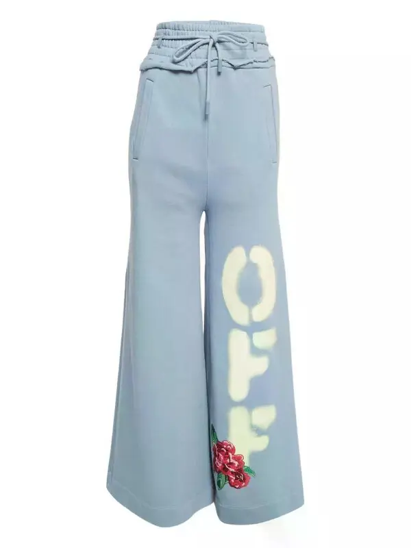 Off-White Rose-detail Drawstring Trousers