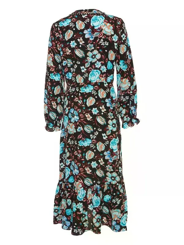 Sandro Floral Silk Midi Dress
