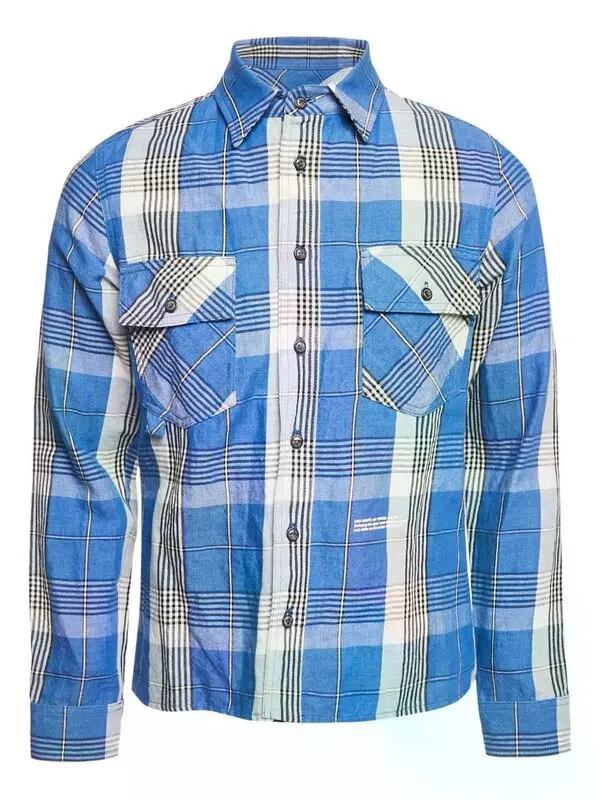 Off-White Checked Shirt - Blue