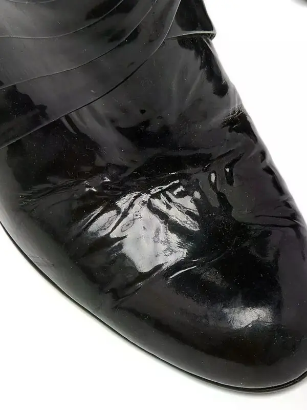 Valentino Garavani Patent Leather Ankle Wedge Boots