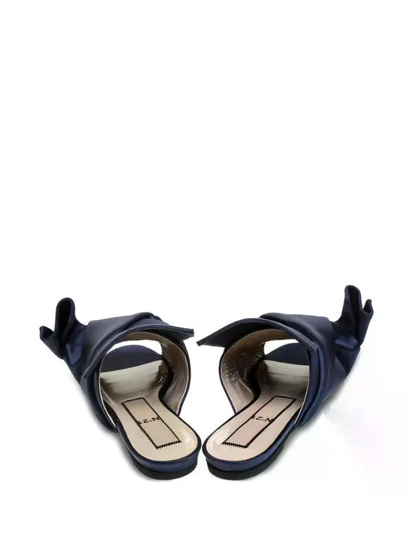 N°21 Satin Knot-embellishment Sandals - Blue