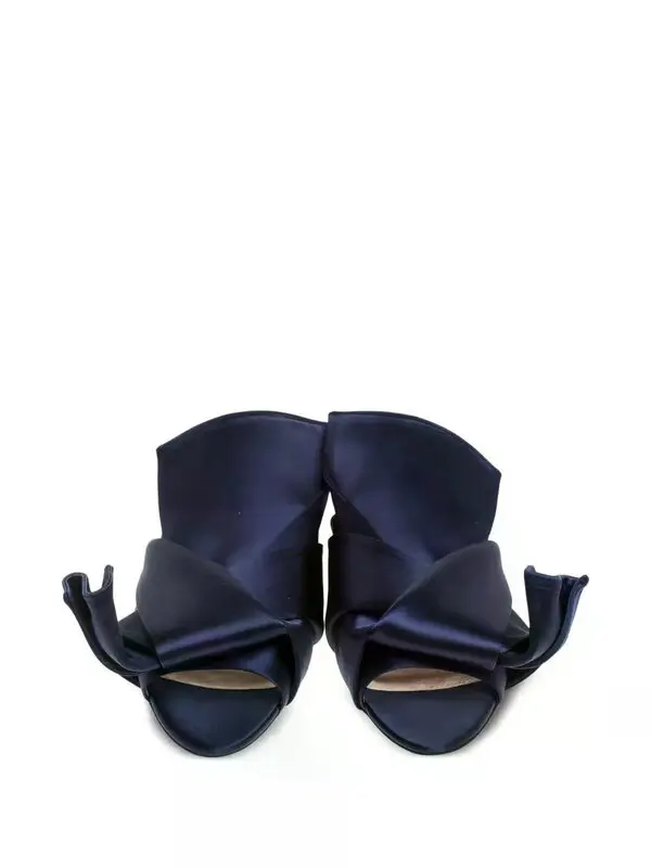 N°21 Satin Knot-embellishment Sandals - Blue