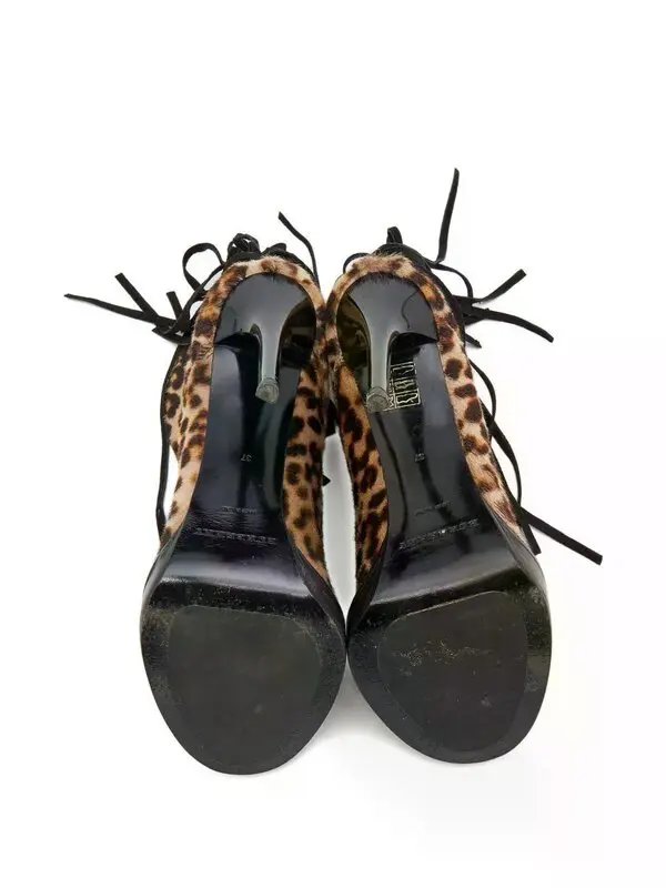 Burberry 120mm Leopard Print Heeled Boots