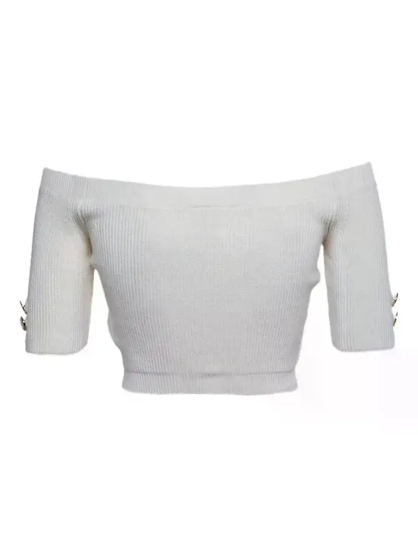 Elisabetta Franchi Off-shoulder Ribbed Top