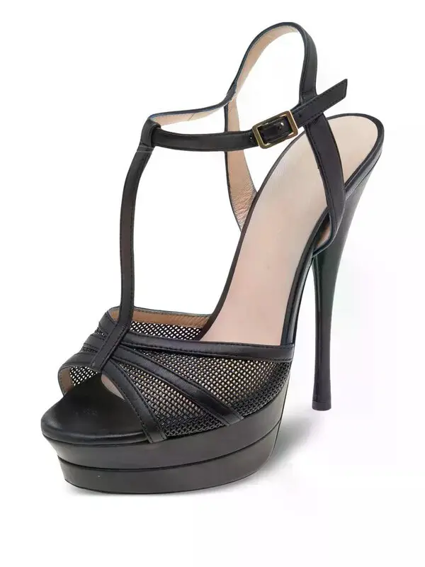 Versace 130mm T-bar Platform Stiletto Sandals