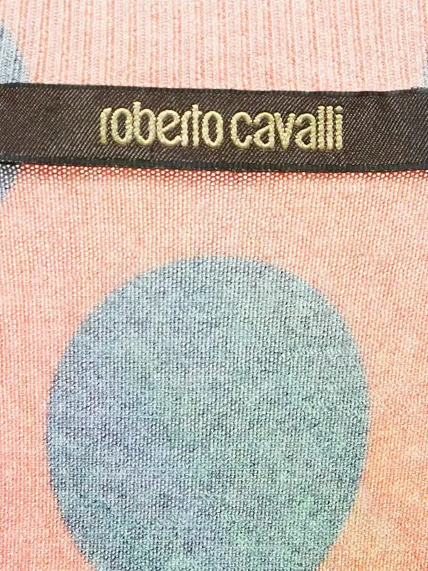 Roberto Cavalli Floral-print Polka-dot Cardigan - Red