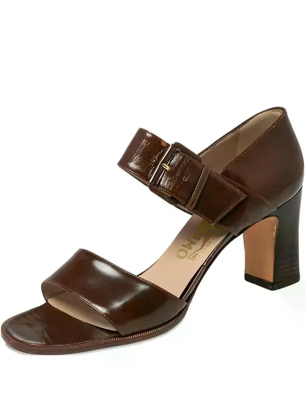 FERRAGAMO Leather Buckle Sandals