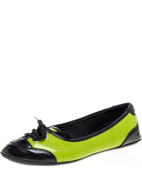 Dolce & Gabbana Lace Detailing Leather Ballet Flats