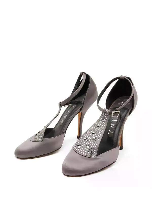 GINA Embellished T-strap Pumps
