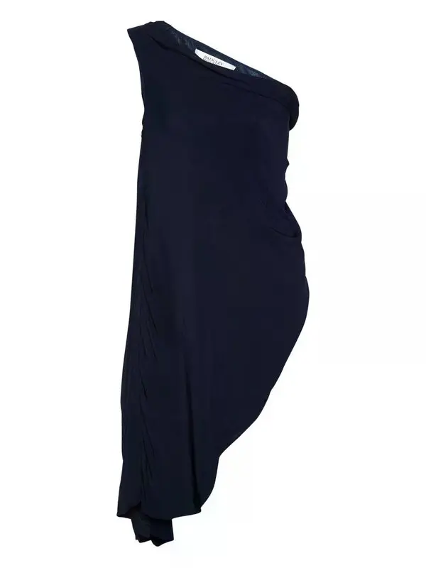 Badgley Mischka Draped Asymmetric Mini Dress