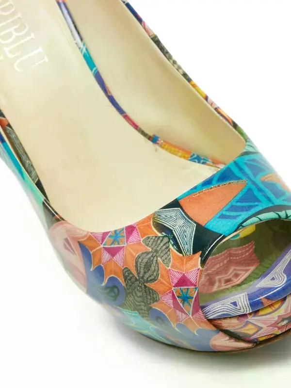 LORIBLU Printed Leather Pumps