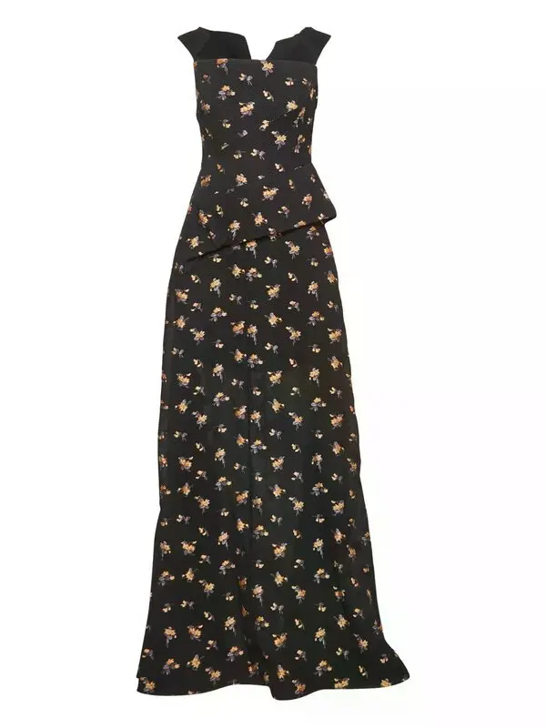 Roland Mouret Floral-print Maxi Dress