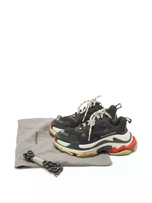 Balenciaga Triple S Leather Mesh Sneakers