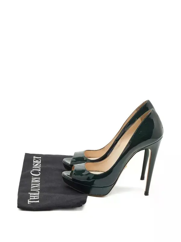 Prada Patent Leather Peep-toe Pumps