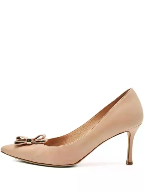 FERRAGAMO Leather Bow Pumps
