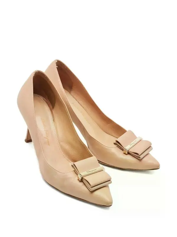 FERRAGAMO Leather Bow Pumps