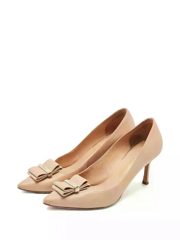 FERRAGAMO Leather Bow Pumps