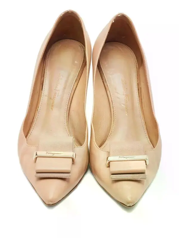FERRAGAMO Leather Bow Pumps