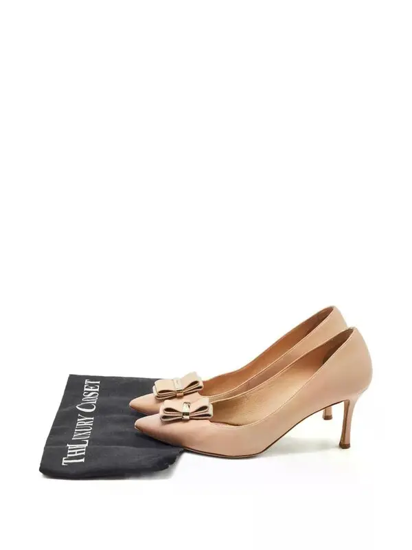 FERRAGAMO Leather Bow Pumps