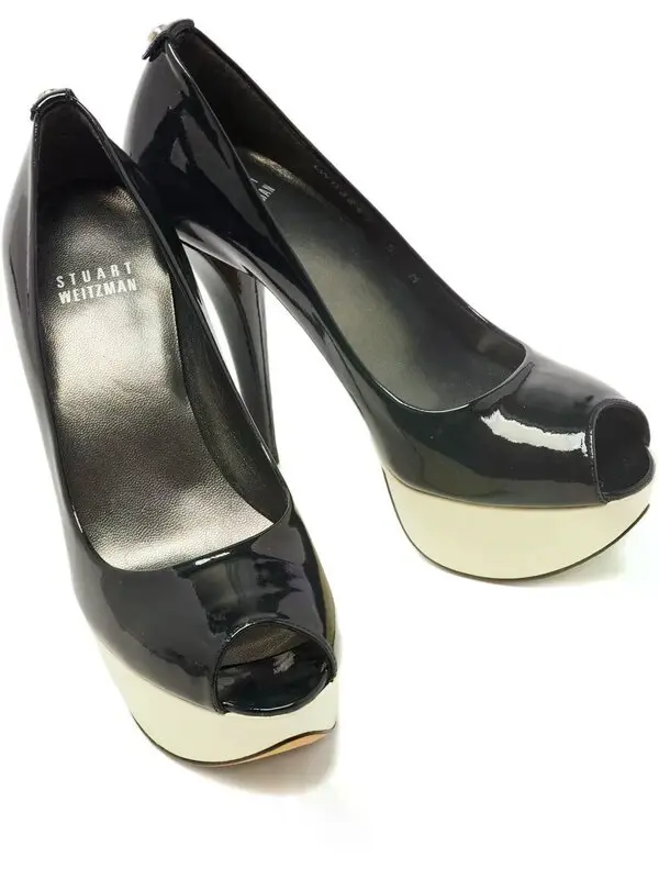 STUART WEITZMAN Patent Leather Platform Pumps - Black