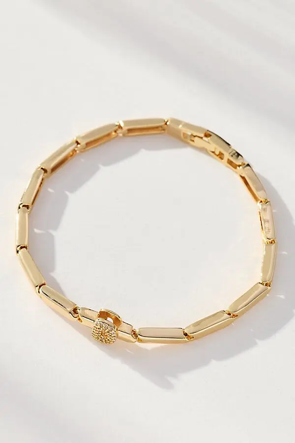 Anthropologie Crystal Linked Monogram Bracelet - D