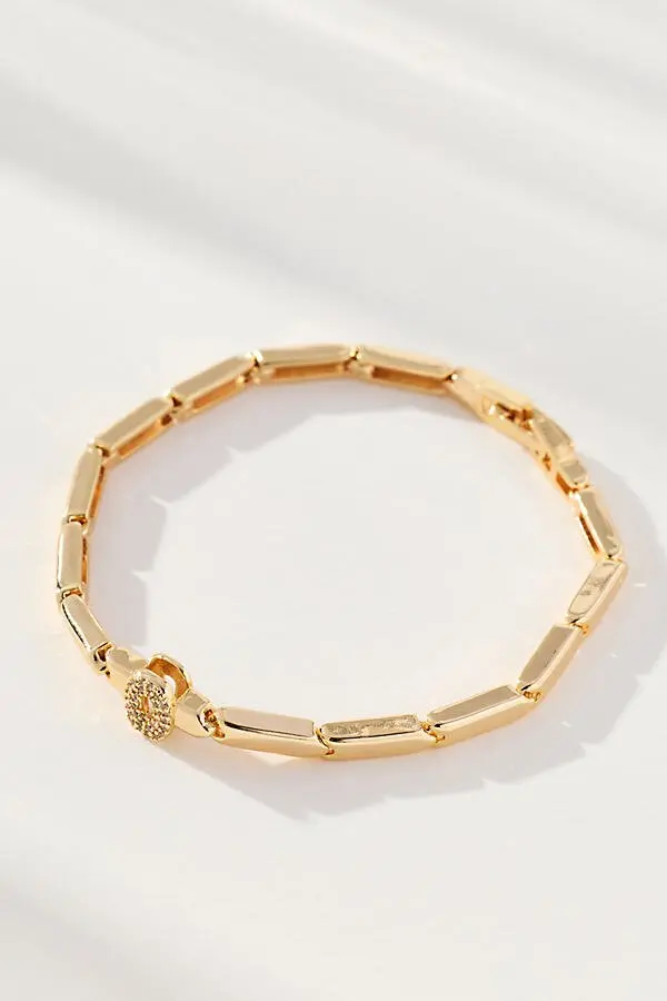 Anthropologie Crystal Linked Monogram Bracelet - O