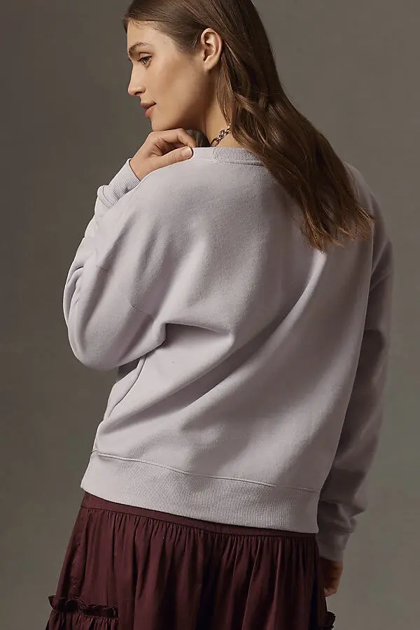 Maeve X Laetitia Rouget Embroidered Sweatshirt - Lilac Ice