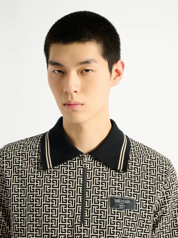 Balmain Monogram Polo - Black