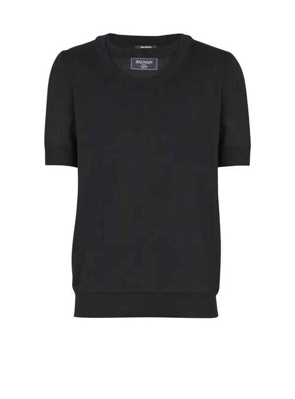 Balmain Knit T-shirt With Two Collars