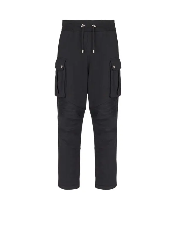 Balmain Ribbed Slouch Cargo Sweatpants