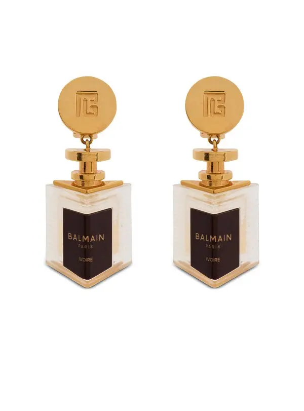 Balmain Perfume Pendant Earrings - Gold