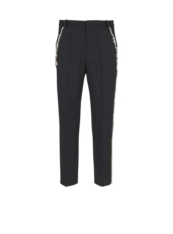 Balmain Tailored Grain De Poudre Trousers