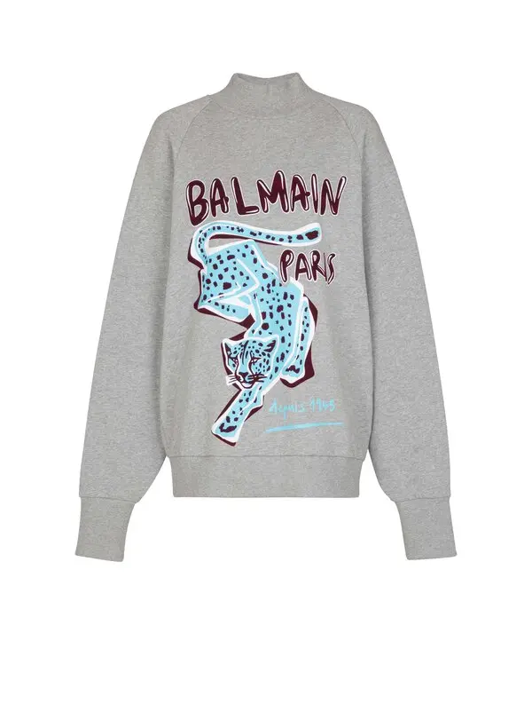 Balmain Printed Fleece Sweatshirt