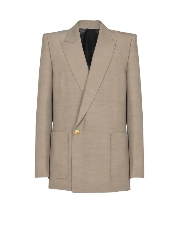 Balmain 1-button Tailored Cupro Jacket