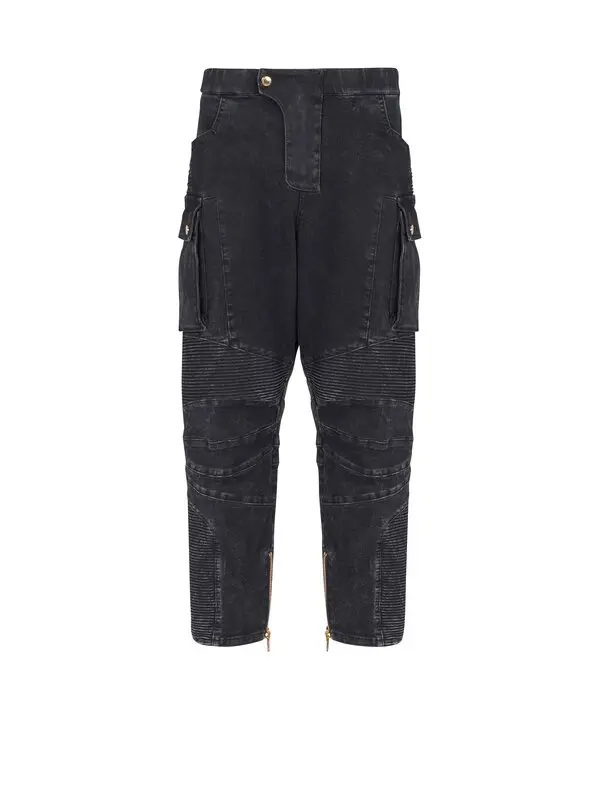 Balmain Cargo Denim Jeans