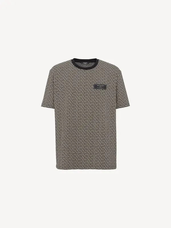 Balmain Pb Labyrinth Jacquard T-shirt - Black
